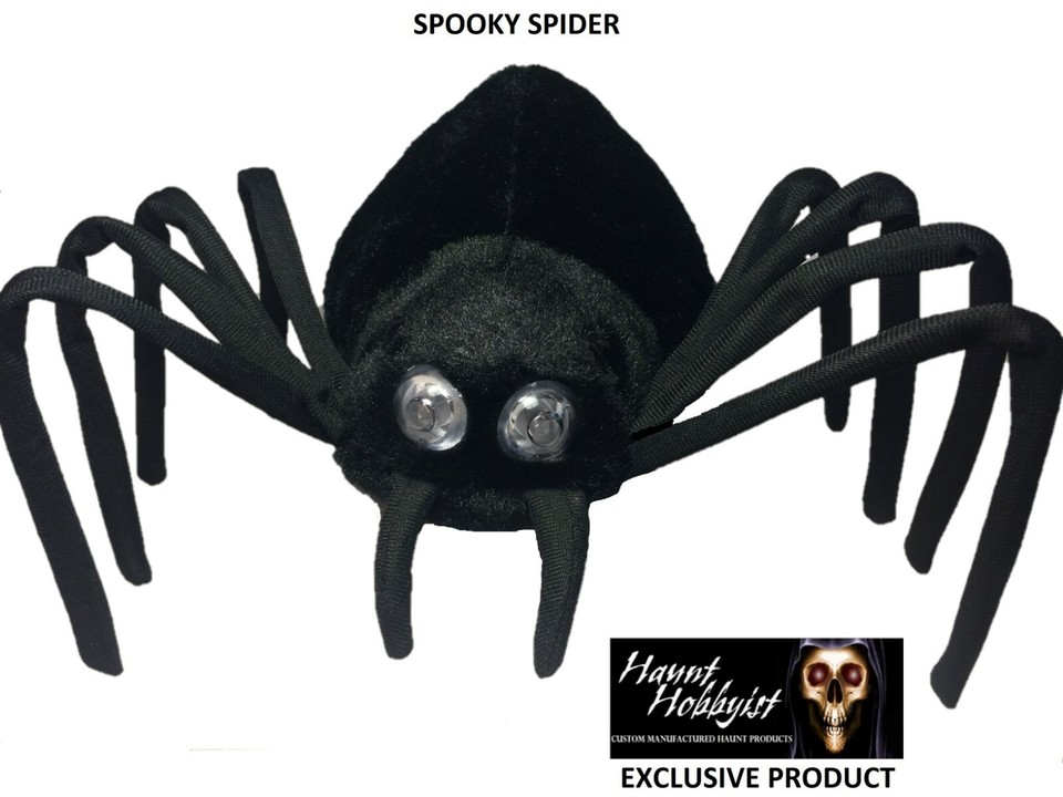 TRICK-OR-TREATER GREETER Halloween 18" screaming spider animated web ...