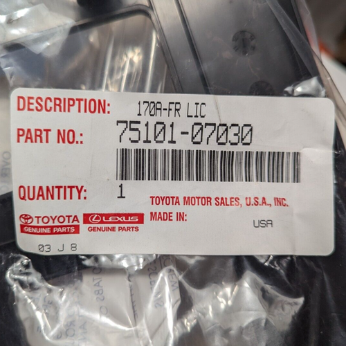 75101-07030 Front License Plate Bracket - 2013-2015 Avalon - Genuine ...