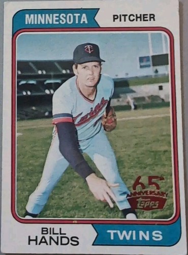 BILL HANDS 2016 Topps 65th Anniversary 1974 Buyback RED Stamped SSP ...