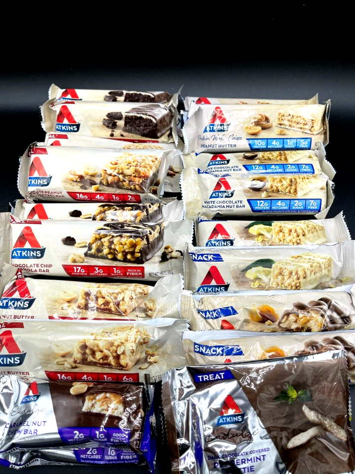 50 ASSORTED FLAVOR ATKINS BARS -Peanut BUTTER ADVANTAGE (WITH 20 ...