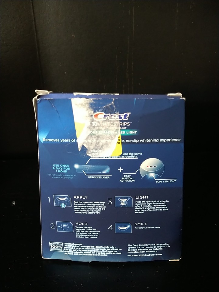 Crest 3D Whitestrips Professional White + LED Light Level 30 - Open Box ...