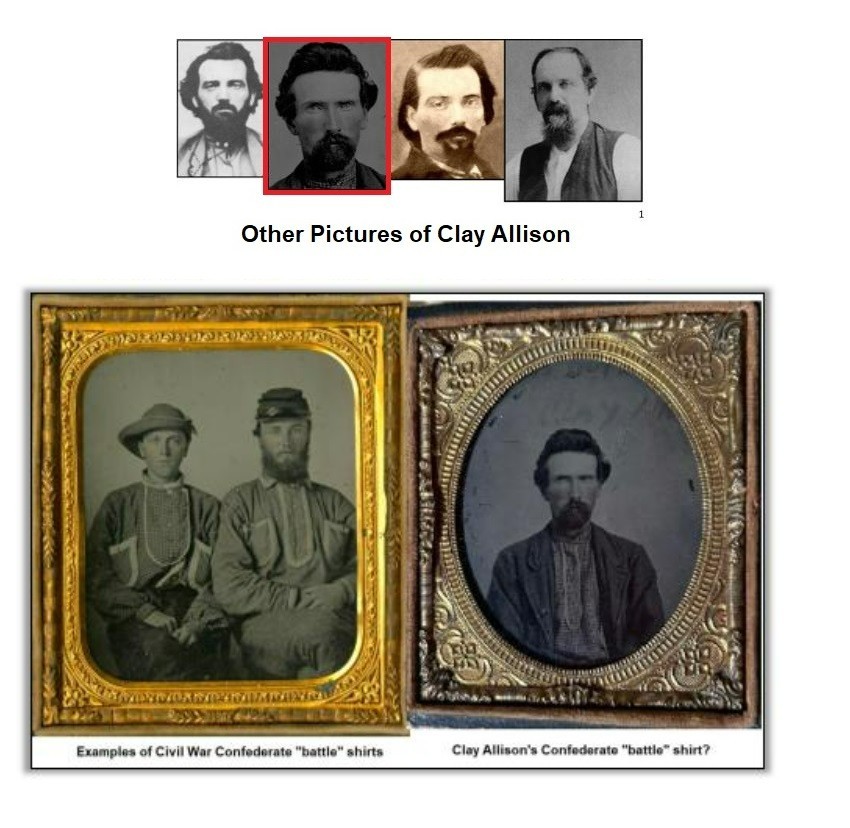 Possible 1/9th Plate Tintype of Outlaw Clay Allison or Confederate ...