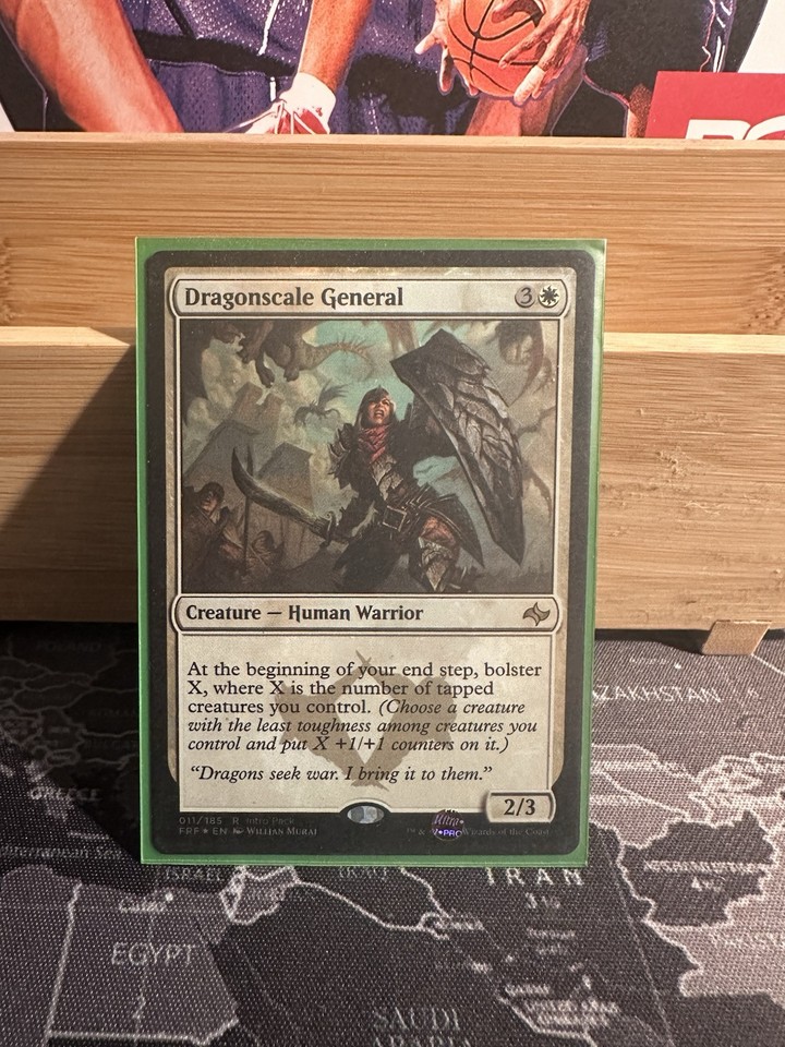 MTG Magic The Gathering Dragonscale General Foil Promo White Commander ...