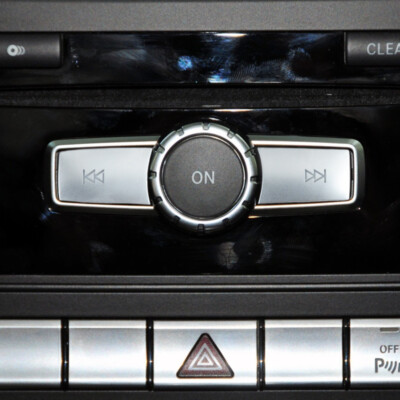 Car Console Volume Buttons Sequins Trim For Mercedes Benz C Class W204 ...