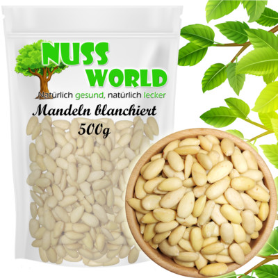 500g Mandeln blanchiert ganz Mandel Mandelkerne geschält Premium ...