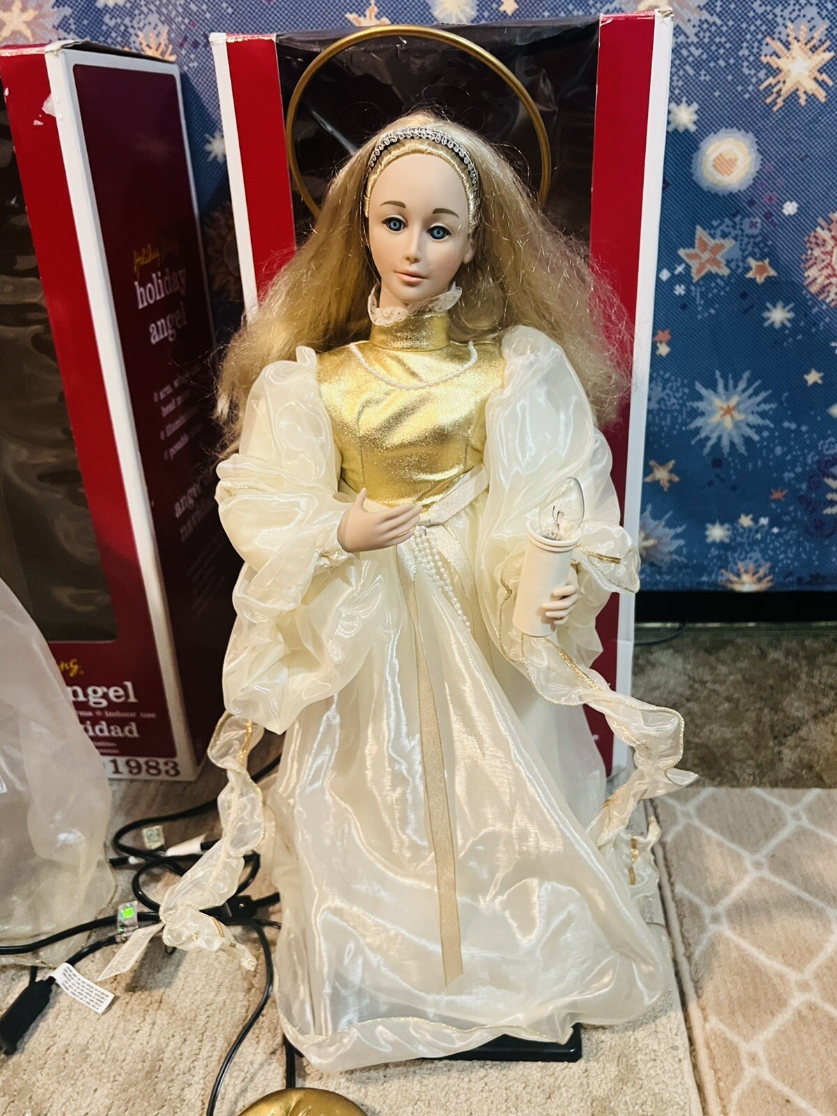 (2) Holiday Creations Animated Angel Figure Christmas Motionette 24 ...