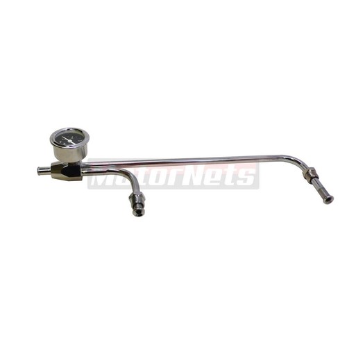Chrome Dual Fuel Line Holley 3310 4160 Carbs & 0-15 Gauge 3/8" Hot Rat ...