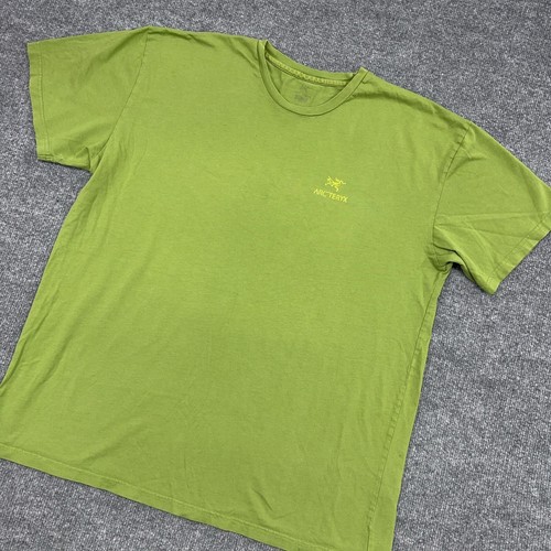 Arcteryx T Shirt Mens 2XL Green Graphic Print Logo Double Sided Tee ...