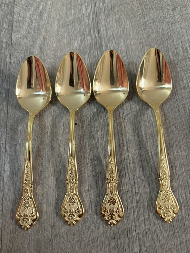 Rogers Gold Rose Pattern Silverware Flatware Stainless Korea 4 ...