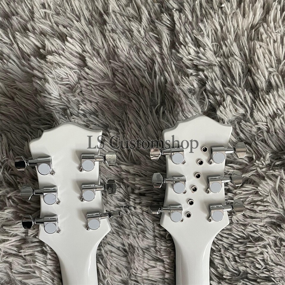 Rich B Double Neck Electric Guitar BC Bich 12+6 String Solid Body Fast ...