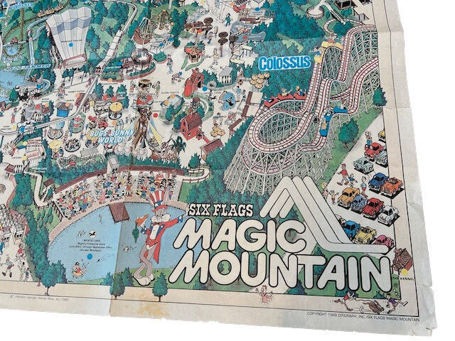 Six Flags Magic Mountain Map 1976