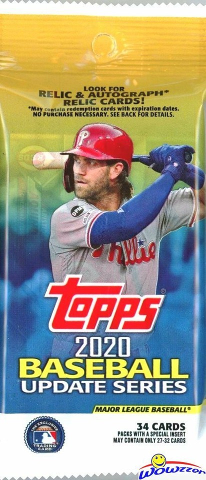 2020 Topps Update Baseball JUMBO FAT PACK Sealed 108 Pack CASE-3,672 ...