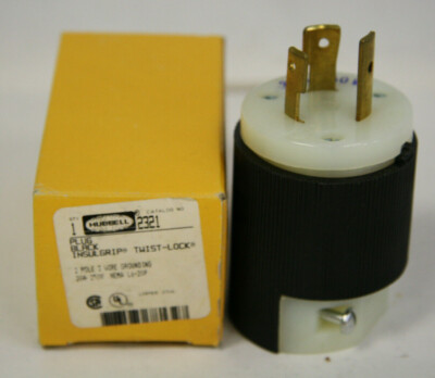 Hubbell HBL2321 Twist Lock Insulgrip Plug 20A 250V 2 Pole 3 Wire | eBay