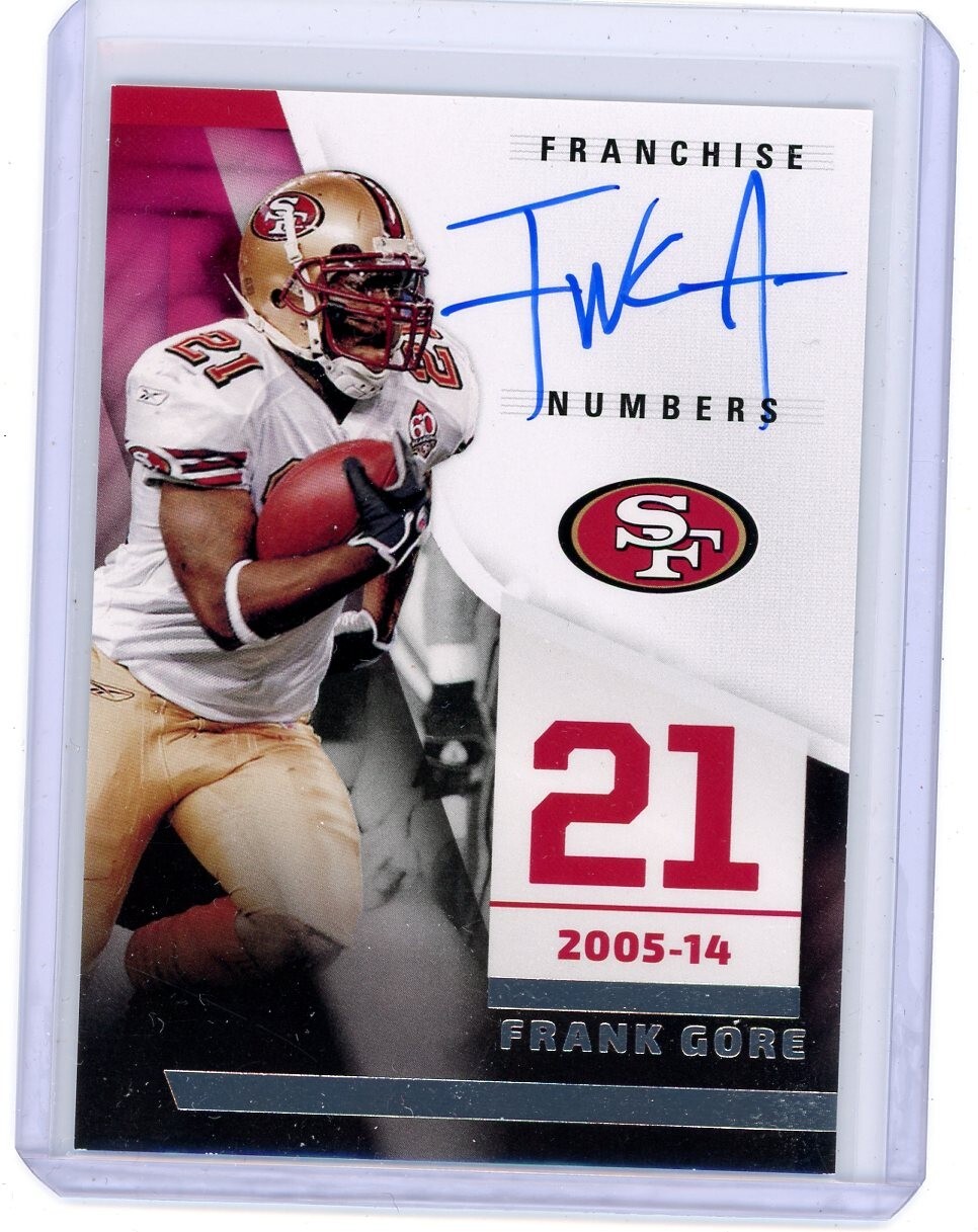 2022 Panini Football Franchise Numbers Autograph #FN-FG Frank Gore | eBay