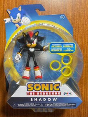 Jakks Pacific Sonic the Hedgehog SHADOW w/INHIBITOR RINGS 4" Figure NEW ...