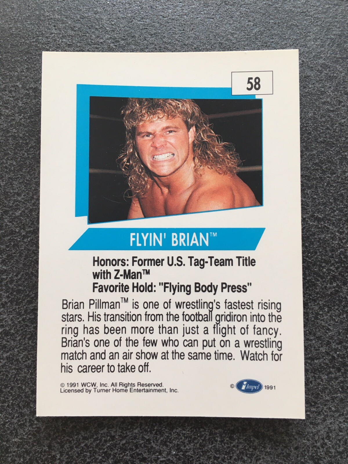 1991 Impel WCW - #58 Flyin' Brian, Brian Pillman (RC) for sale online ...