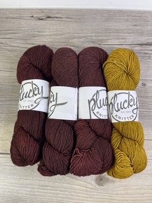 Plucky Knitter Bello Worsted Yarn Lot Merino Cashmere Blend 4 Skeins ...