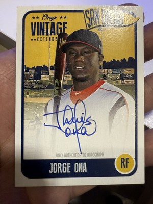 2020 Onyx Vintage Extended Jorge Ona #EAJO Blue Ink Autographs /275 (AU ...