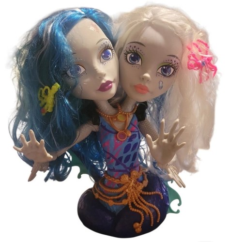 Monster High Two Headed Doll Peri and Pearl Serpentine Styling Heads Mattel 14” | eBay