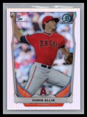 2014 Bowman Draft #CDP67 Chris Ellis 1st Chrome Refractor RC LA Angels ...