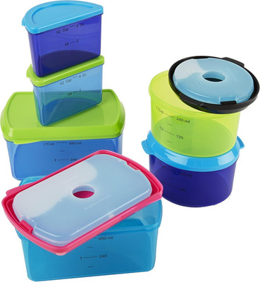 Kids' Reusable Lunch Box Container Set with Built-In Ice Packs, 14 ...