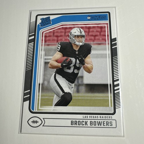 2024 Donruss Brock Bowers Rated Rookie RC Base #394 Las Vegas Raiders ...