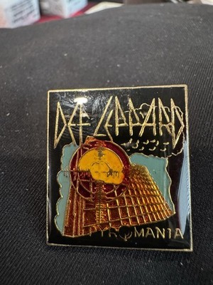 DEF LEPPARD Pyromania Vintage 80s Enamel Lapel Hat Vest Pin Concert ...