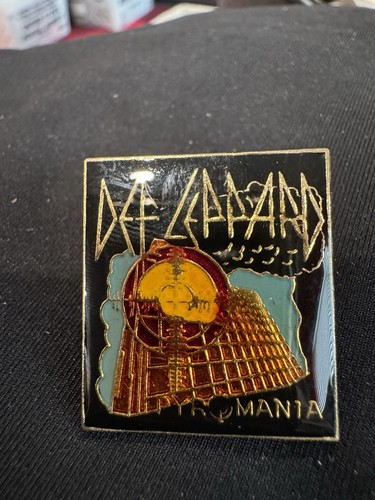 DEF LEPPARD Pyromania Vintage 80s Enamel Lapel Hat Vest Pin Concert ...