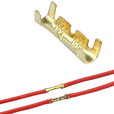 50pcsSpade Copper Crimp Wire Non-Insulated Ring Terminals Connectors U ...