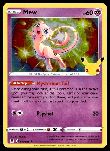 2021 TCG Pokémon #011 Mew 011/025 Celebrations | eBay