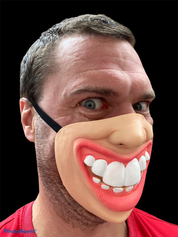 Funny Big Teeth Mask Smile Lips Face Cover Masks Adult Costume ...