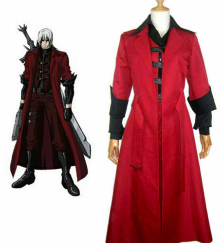 Unisex's Devil May Cry Dante DMC Cosplay Costume Jacket Coat Cosplay ...