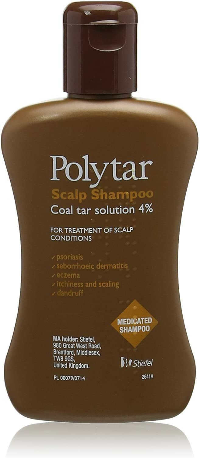 Polytar Scalp Shampoo Psoriasis Eczema Itchiness Coal Tar 4 -150ml for ...