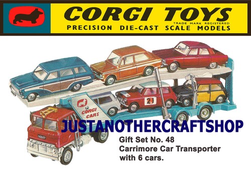 Corgi Toys GS 48 Gift Set Car Transporter A3 Size Poster Advert Leaflet ...