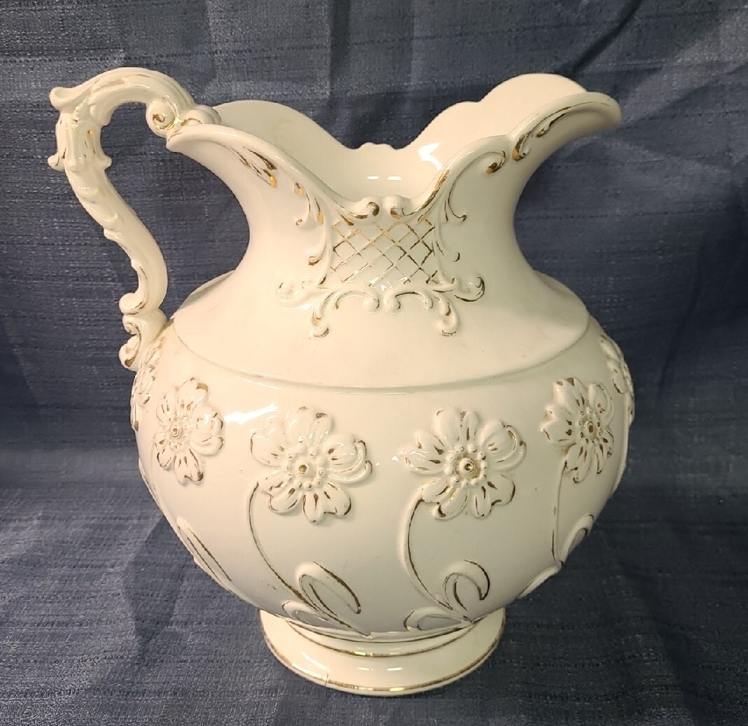 Antique Floral Haynes Ware Washstand Pottery Pitcher Beautiful | eBay