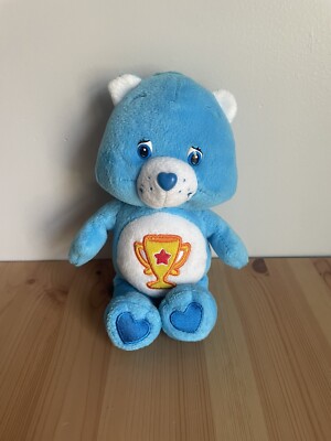 Care Bears 2003 Champ Blue Trophy Care Bear Plush Beanie Stuffed Animal ...