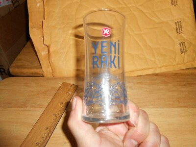 YENI RAKI Hourglass Shaped Glass w/Logo/Illustration DISTILLING ...