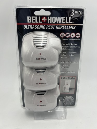 Bell & Howell 3pk Ultrasonic Pest Repeller W/LED Indicator (electric ...