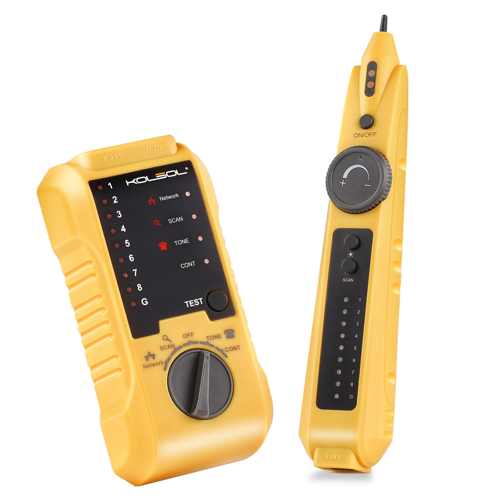KOLSOL Wire Tracer Line Finder Cable Tracker Tester RJ11 RJ45 Ethernet ...