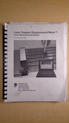Optodyne Laser Doppler Displacement Meter Application Appendix Manual ...