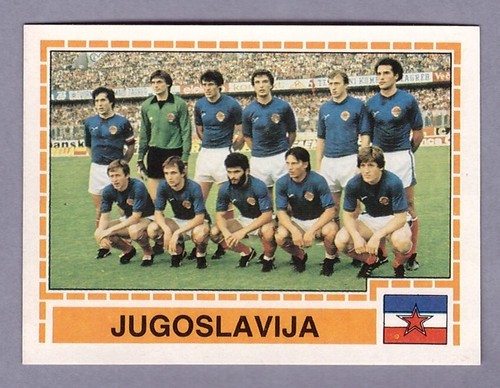 JUGOSLAVIJA Team Figures Panini EUROPE 80 EXCELLENT Euro 80 Sticker ...
