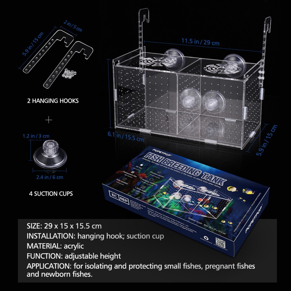 Isolated Breeding Tank Breeding Tank Fish Fish Tank Breeding Box | eBay