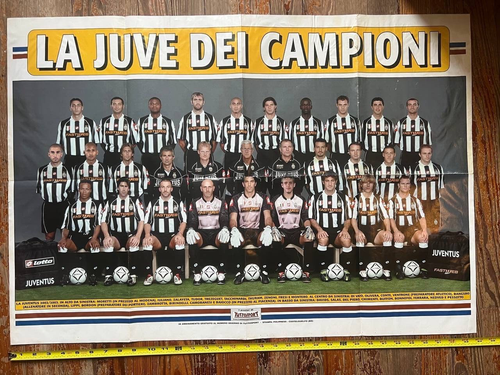 2002 JUVENTUS Large Vintage Poster Del Piero Buffon Nedved Tudor ...