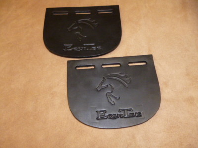 English Black Saddle Leather Girth Buckle Guards Three Slot 3 Strap ...