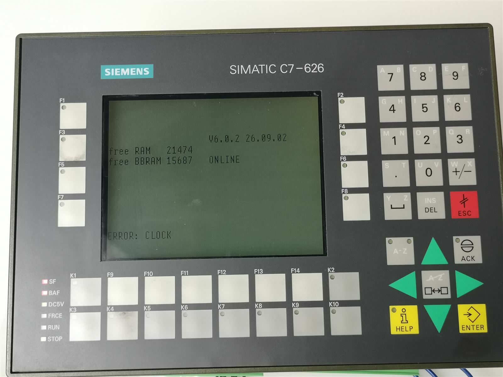 Siemens SIMATIC C7-626 6ES7626-2DG03-0AE3 Panel Display | eBay