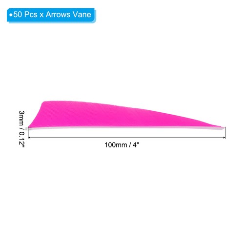 Arrows Vanes 50 Pack 4 Inch Arrow Feather Left Wing Pink for DIY ...