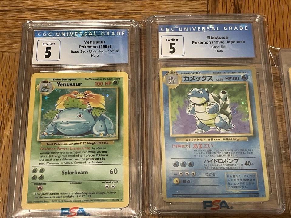 Pokemon Big Three Charizard Celebrations, Base set Venusaur/Blastoise ...