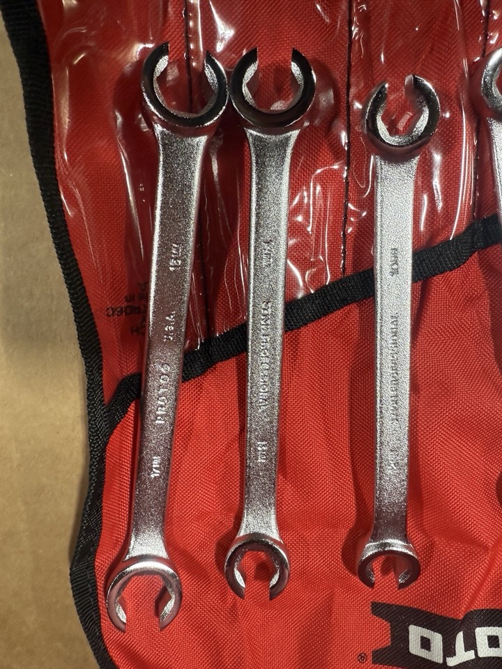 Proto 5pc Metric Double End Flare Nut Wrench Set 7mm - 17mm 6pt J3700M USA NEW | eBay
