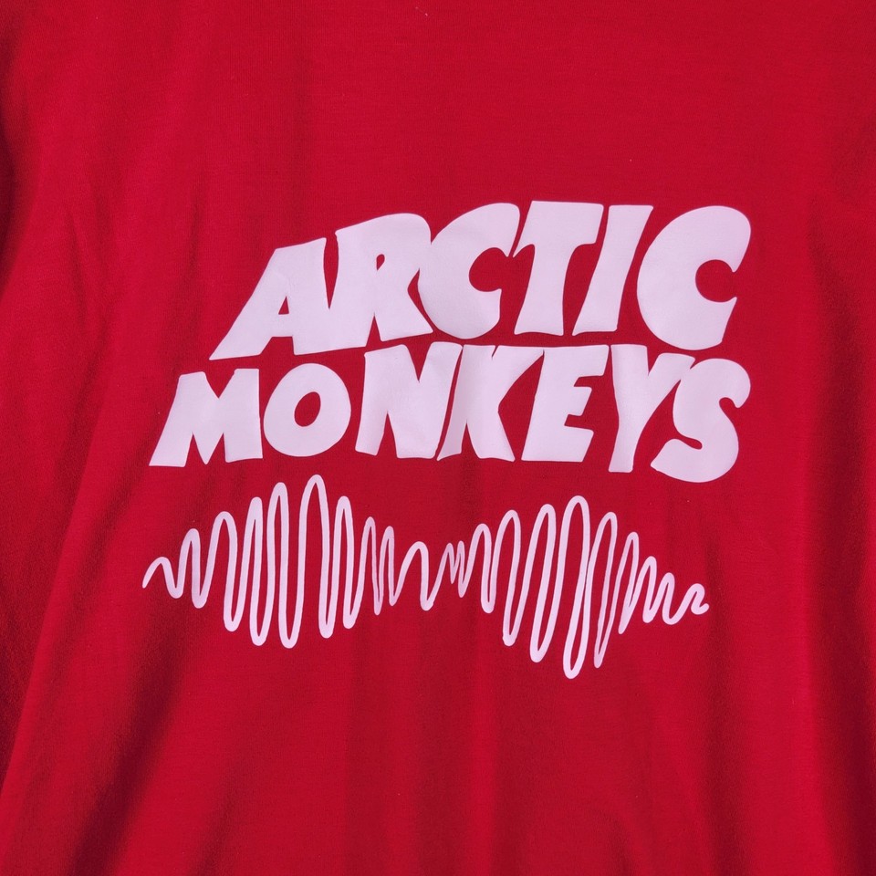 Arctic Monkeys Crew Neck Sweatshirt Mens Size Med Red Long Sleeve Cotton Blend | eBay