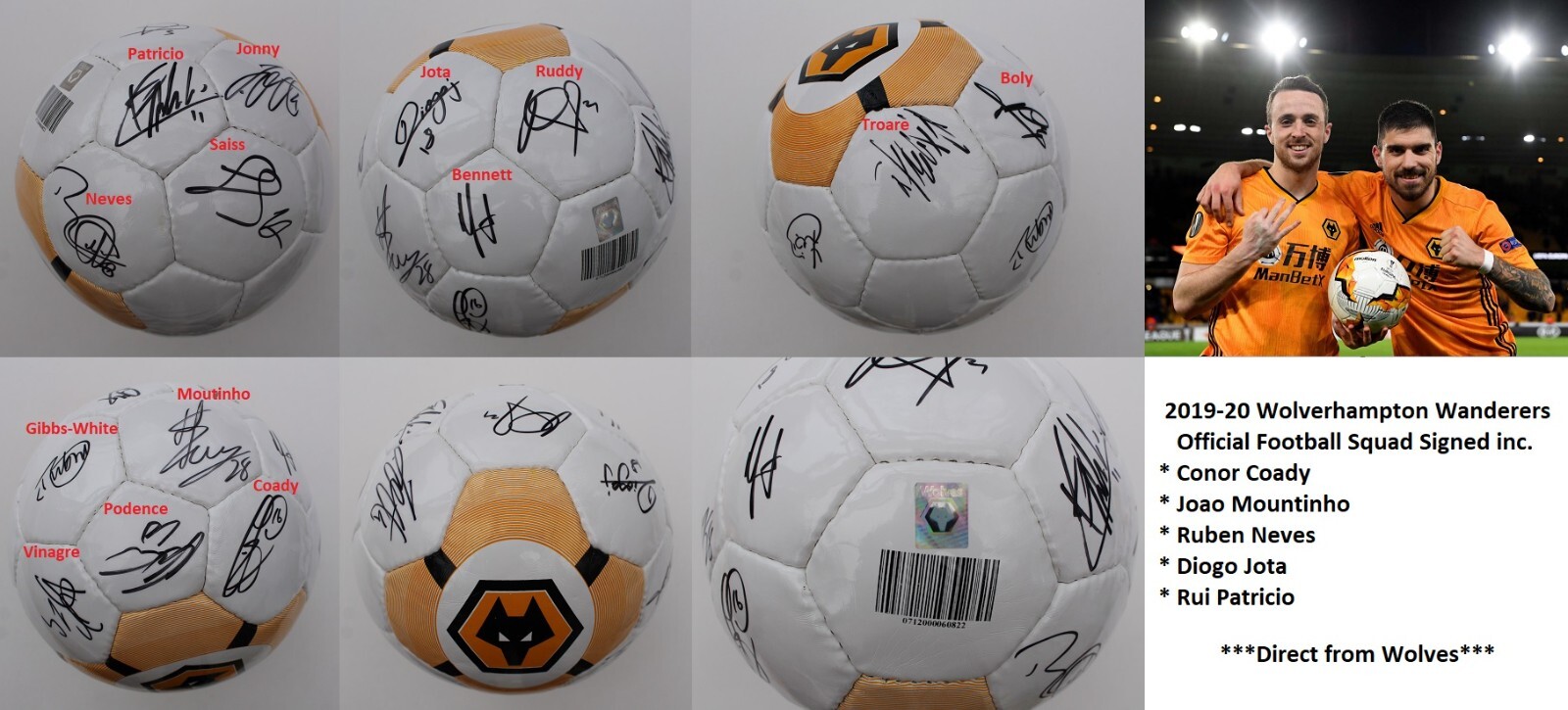 2019-20 Official Wolves Football Squad | Grelly UK